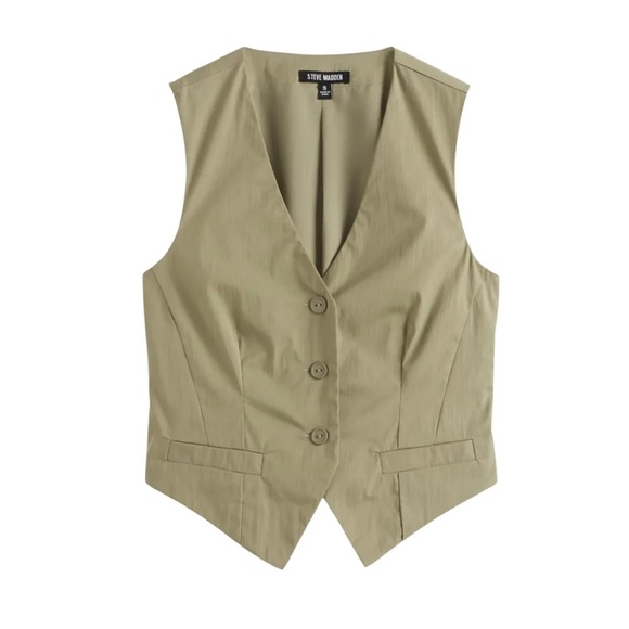 Steve Madden | Jackets & Coats | Steve Maddenmaribel Vest Top Olive ...